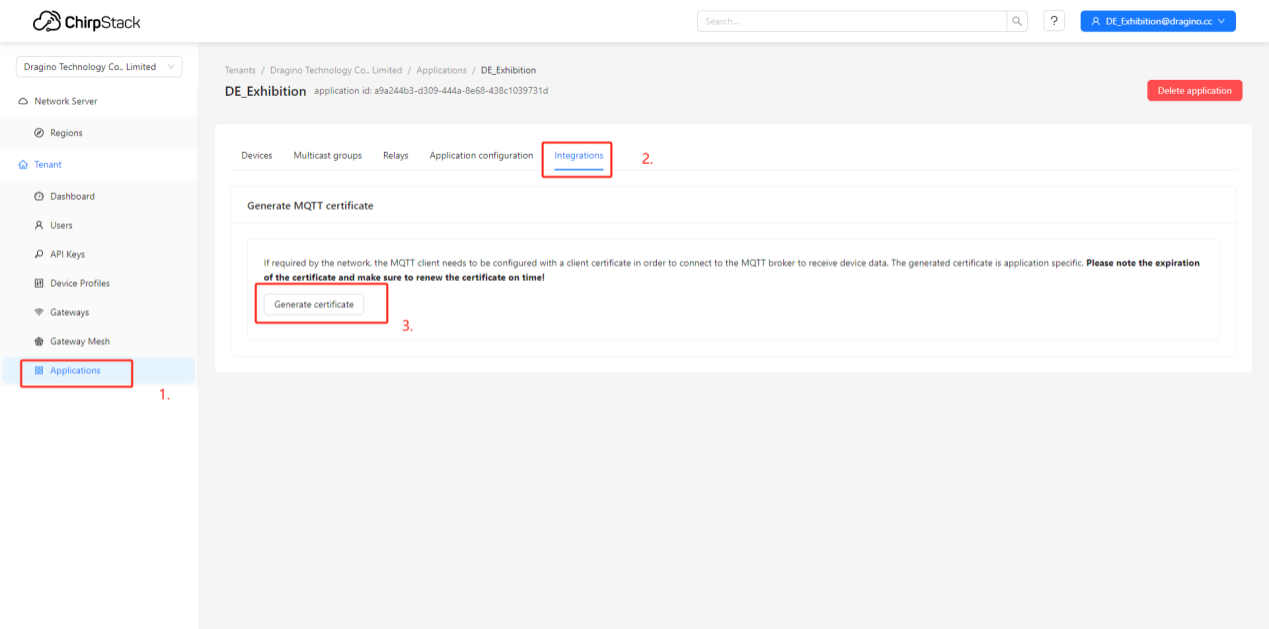 Chirpstack is integrated into the Thingseye step via MQTT - ThingsEye Wiki